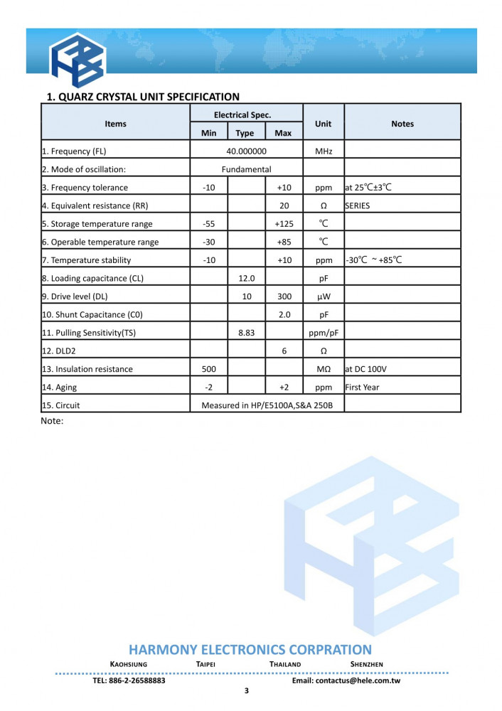 HELE X3S040000BC1H-HZ datasheet page 4