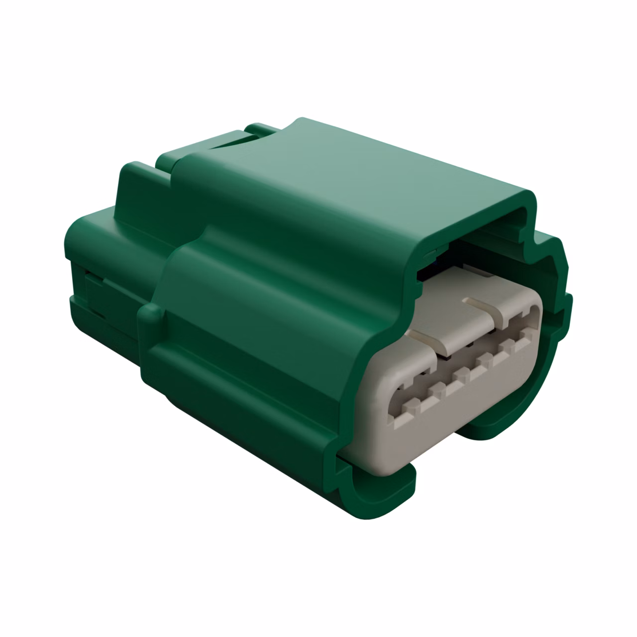 2.54mm MX64 Sealed Single Row Crimp Housing, MX64 Terminal, Green, 6 Circuits, Key D, without CPA Lock for sale