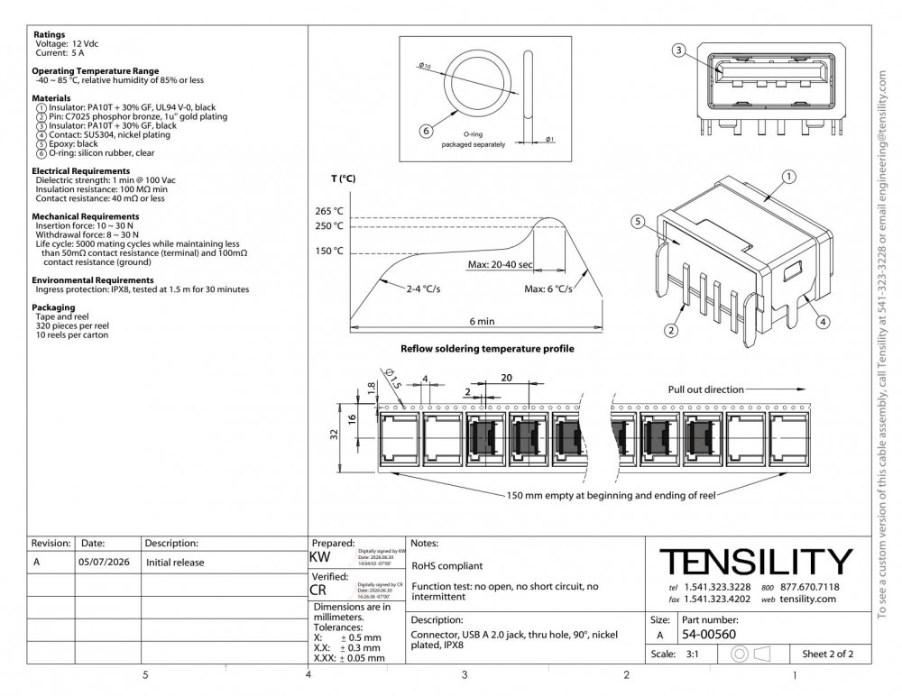 Tensility 54-00560 product drawing, page 2