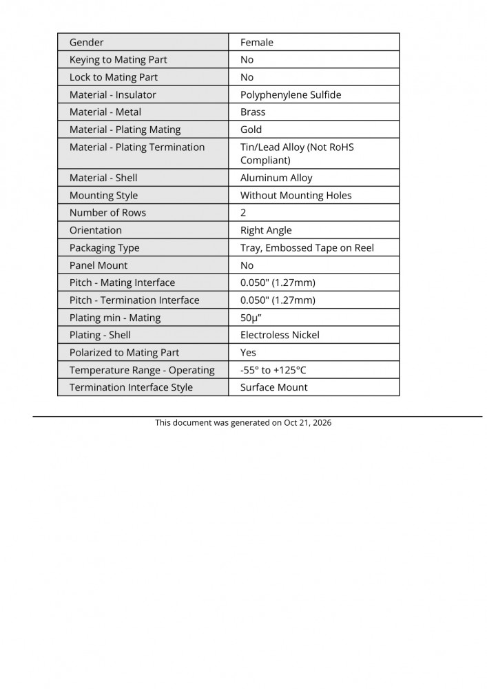 Technical document page 2 for MM-222-021-275-000S