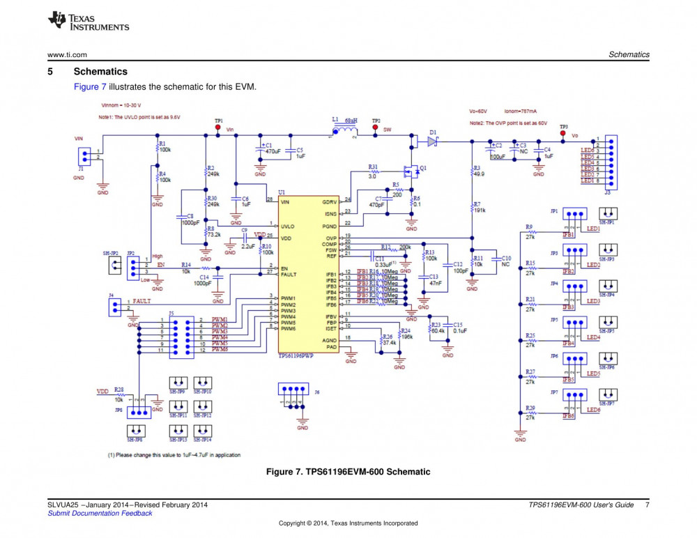 TPS61196EVM-600 document page 7