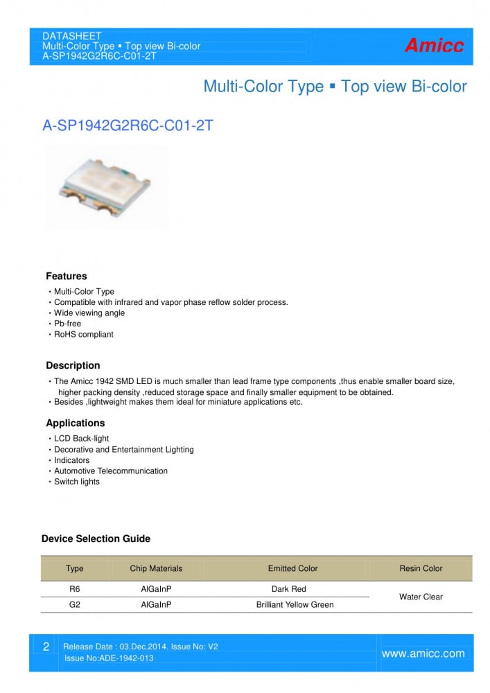 A-SP1942G2R6C-C01-2T approval sheet page 2
