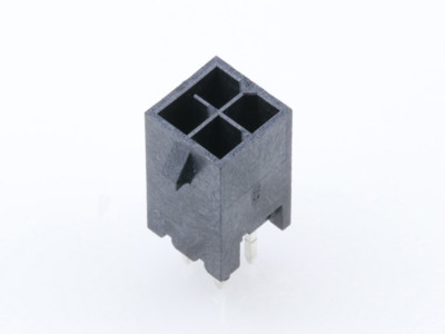 Mini50 Unsealed Receptacle, Single Row, UL 94 HB, with CPA, 4 Circuits, Polarization Option B, Gray
