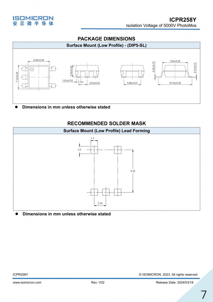 ICPR258Y datasheet page 7