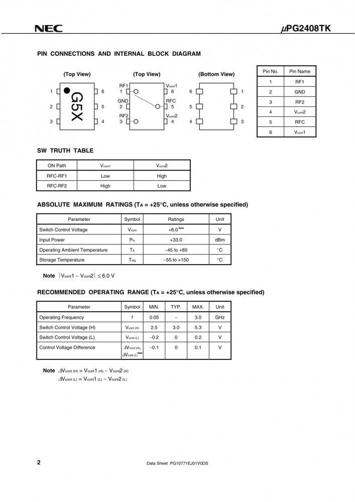 UPG2408TK-E2-A datasheet page 4