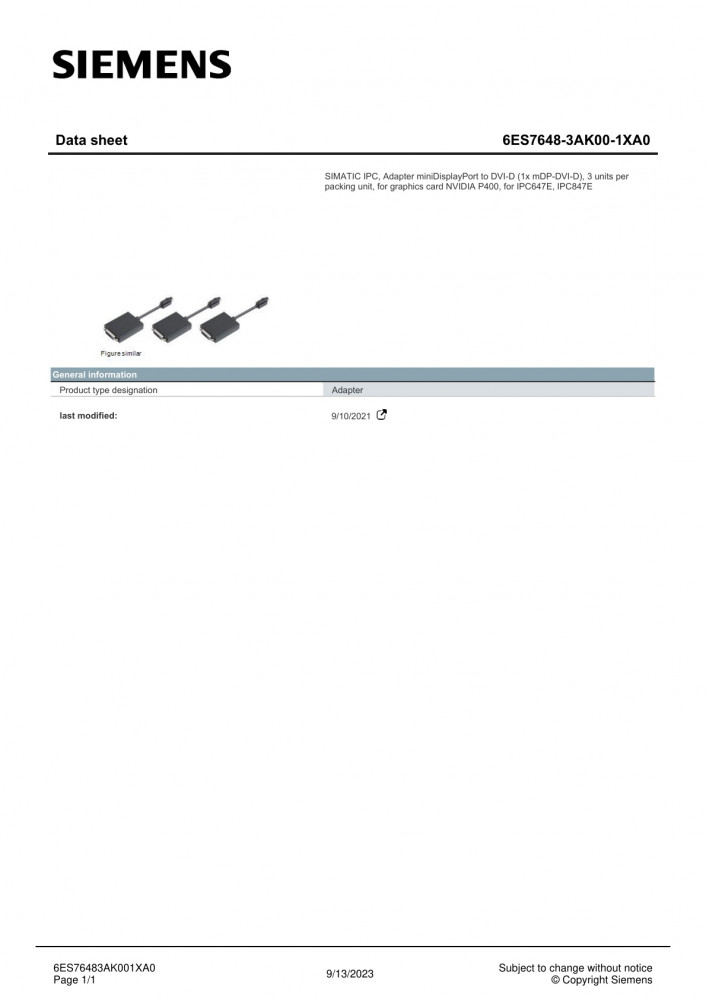 SIEMENS 6ES76483AK001XA0 datasheet page