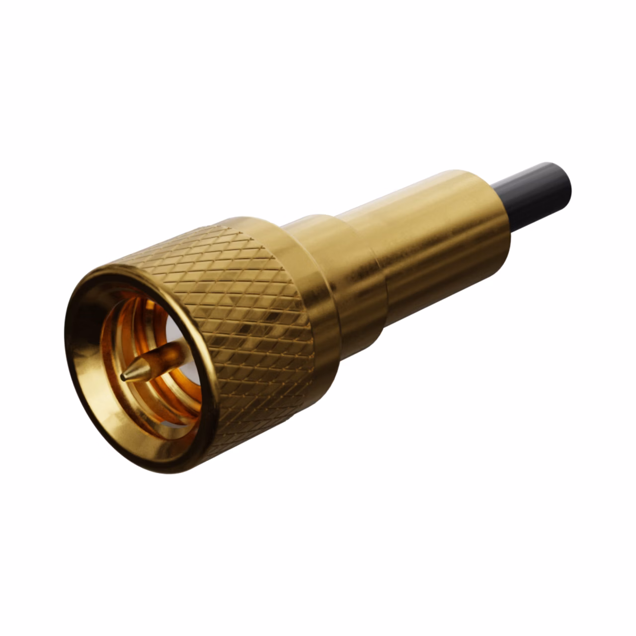 10-32 Plug, Straight, Crimp, RG-196 Cable, Stainless Steel Body, Gold (Au) Plated, 50 Ohms for sale