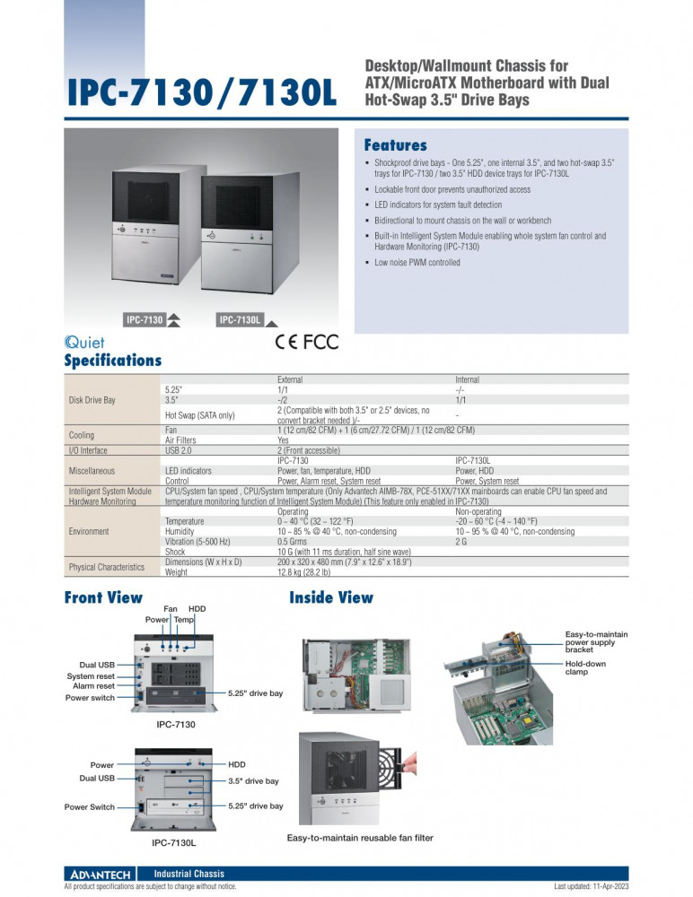 IPC-7130 series product documentation page 1