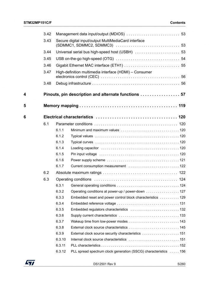STM32MP151C document preview, page 5