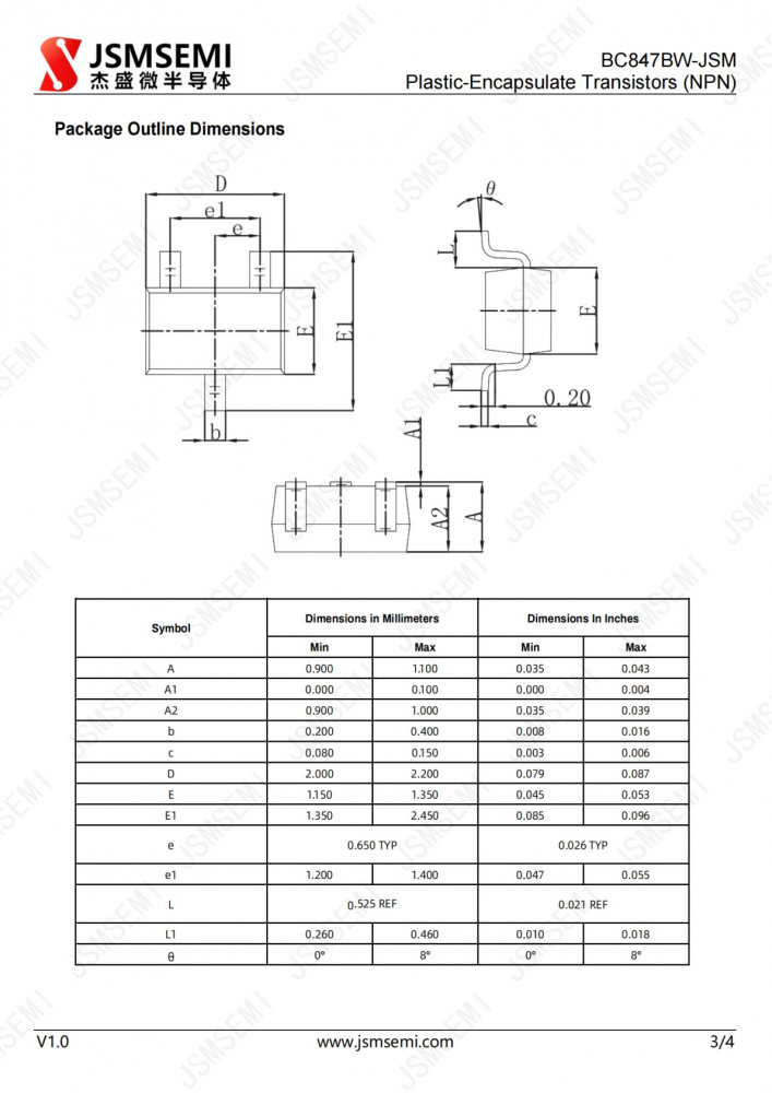 BC847BW-JSM datasheet page 3