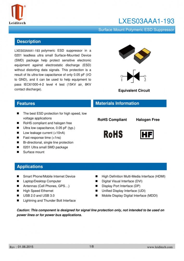 LXES03AAA1-193 datasheet page 1