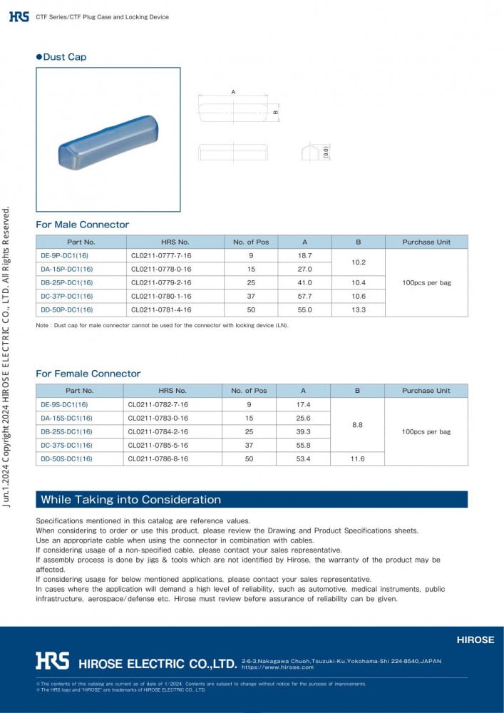 HRS D-Sub accessory catalogue page 8