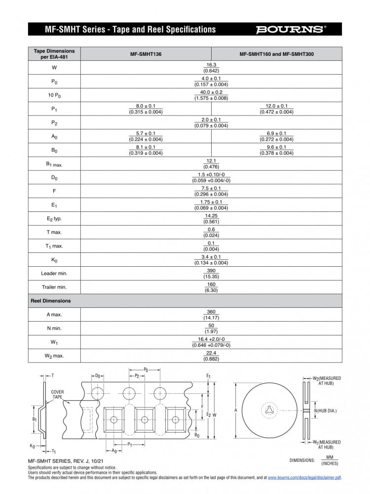 BOURNS MF-SMHT series datasheet page 5