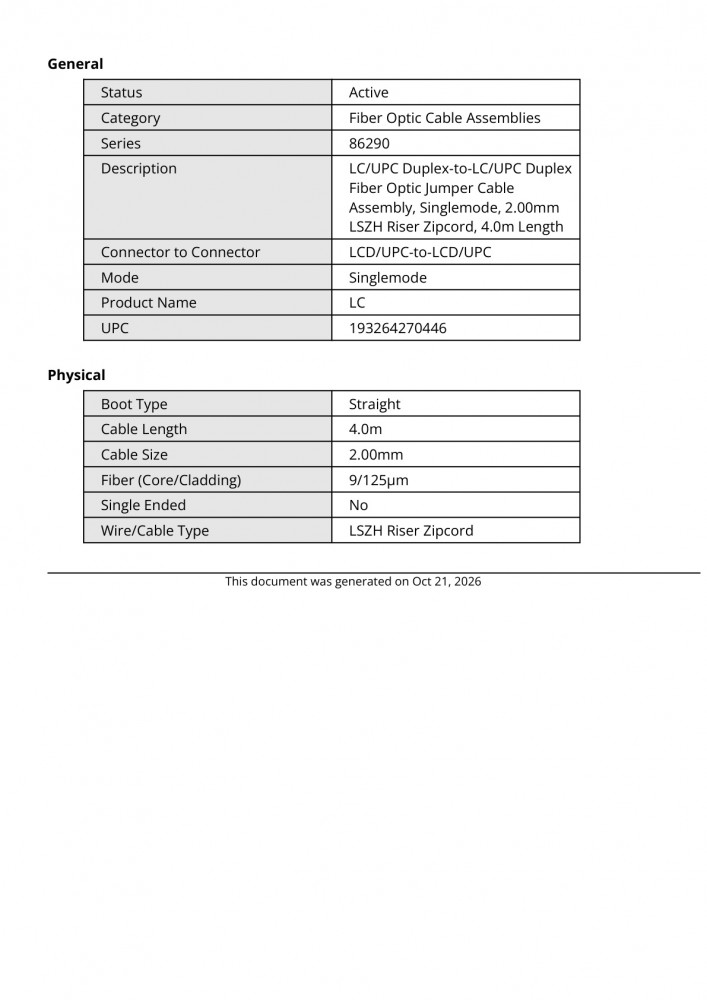 MOLEX 885376504 product drawing, page 2