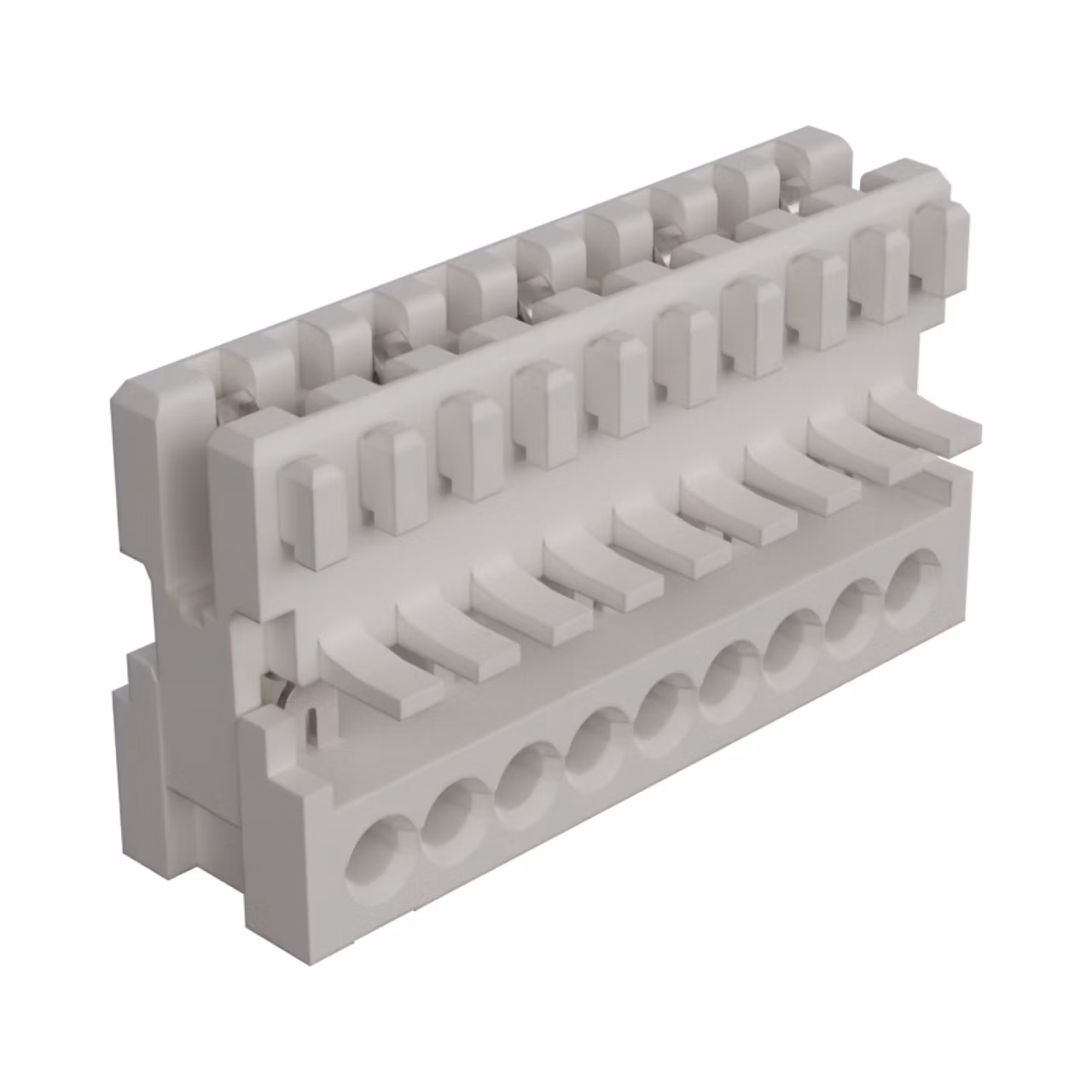 Appli-Mate RAST 2.5 IDT Connector, 5.00mm Pitch, Direct/Indirect, Female, Beaded Terminal, 5 Circuits, All Position Keys, Open Endwalls for sale