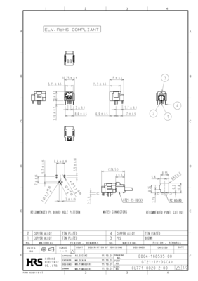 HRS GT21-1P-DS(A) Pluggable Connector Assembly for sale