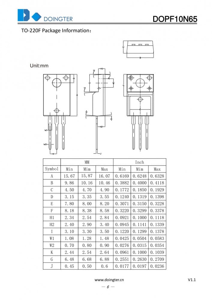 DOPF10N65 datasheet page 6