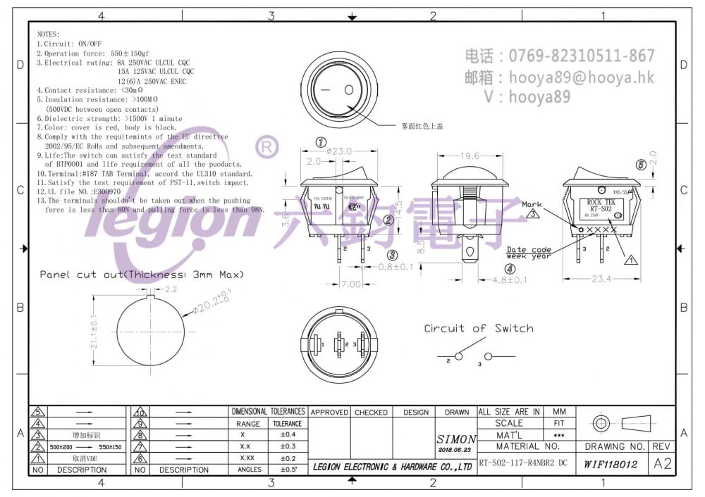 Legion RT-S02-117-R4NBR2 DC technical document