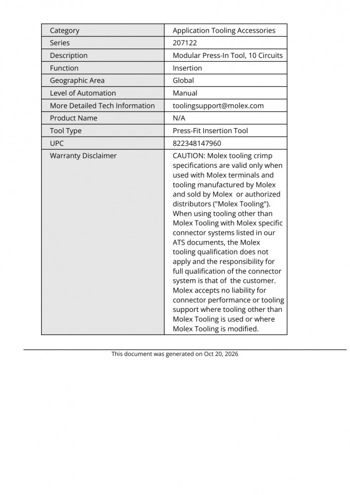 Technical document page image 2 for MOLEX 622021930