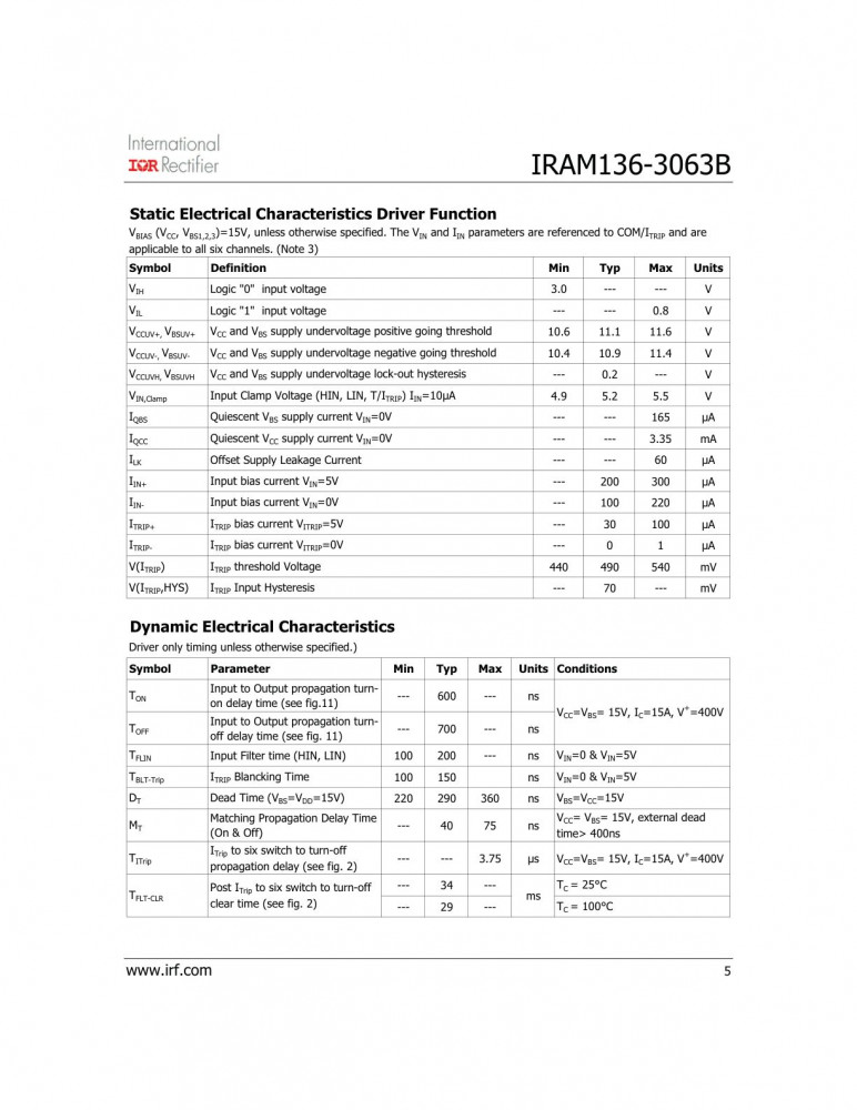 IRAM136-3063B datasheet page 5