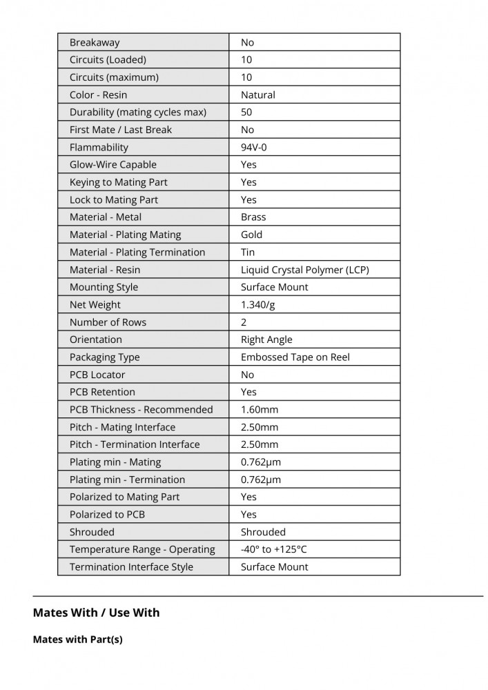 MOLEX Nano-Fit specification page 3