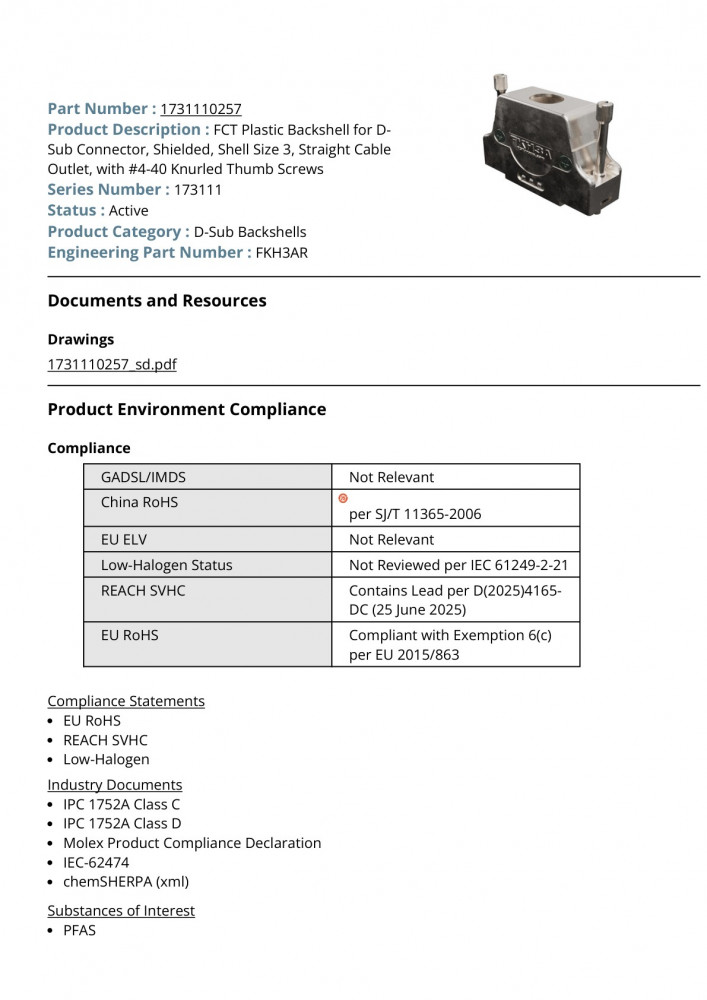 MOLEX 1731110257 drawing preview 1