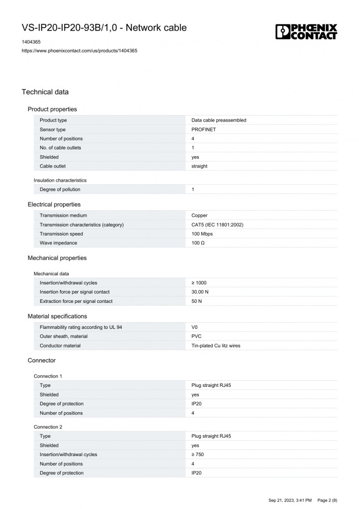 Phoenix Contact 1404365 product document page 2