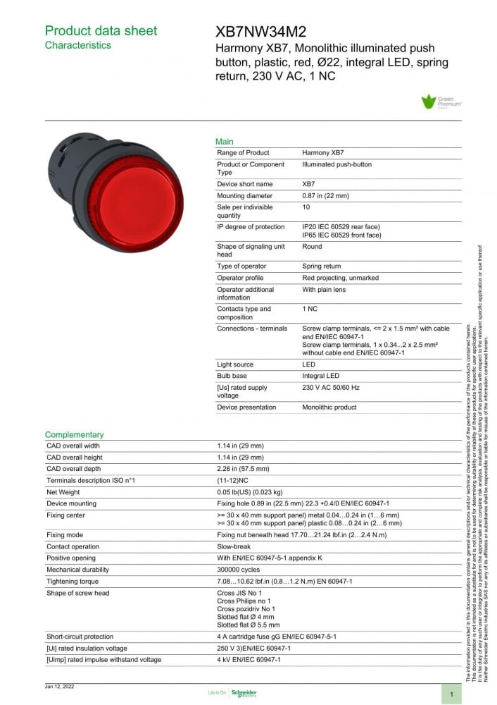 XB7NW34M2 document page 1