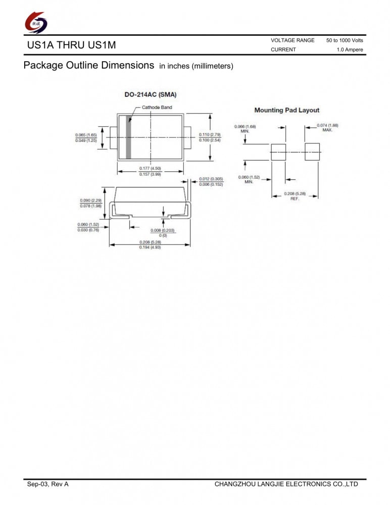 US1D datasheet page 3