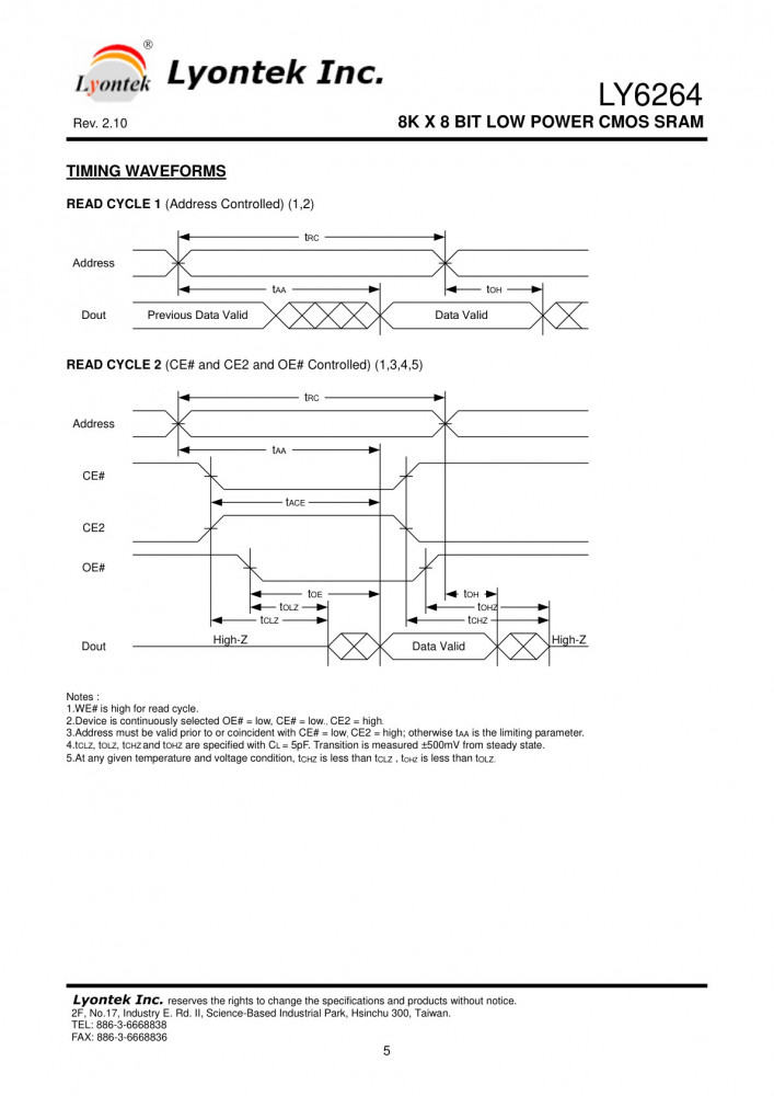 LY6264 datasheet page 6