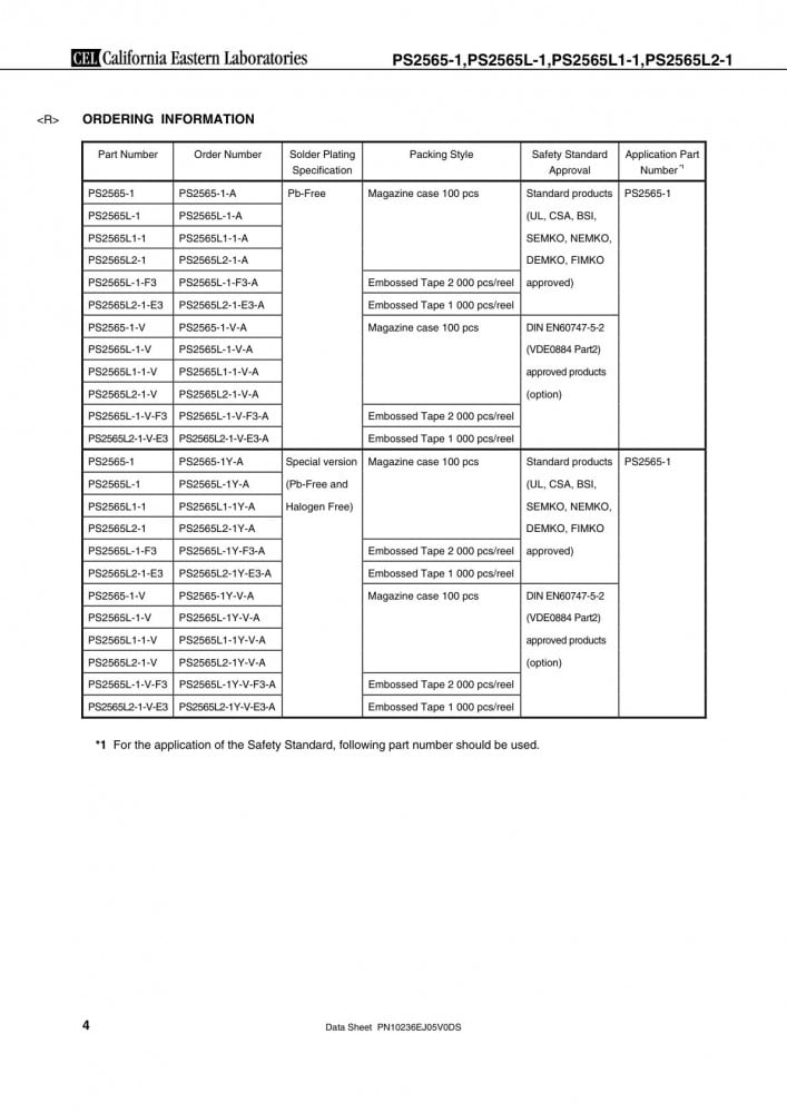 PS2565L-1-V-A datasheet page 4