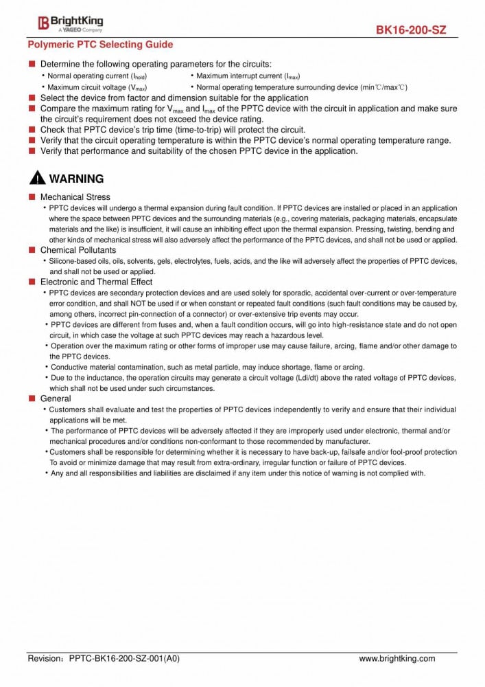 BK16-200-SZ datasheet page 4