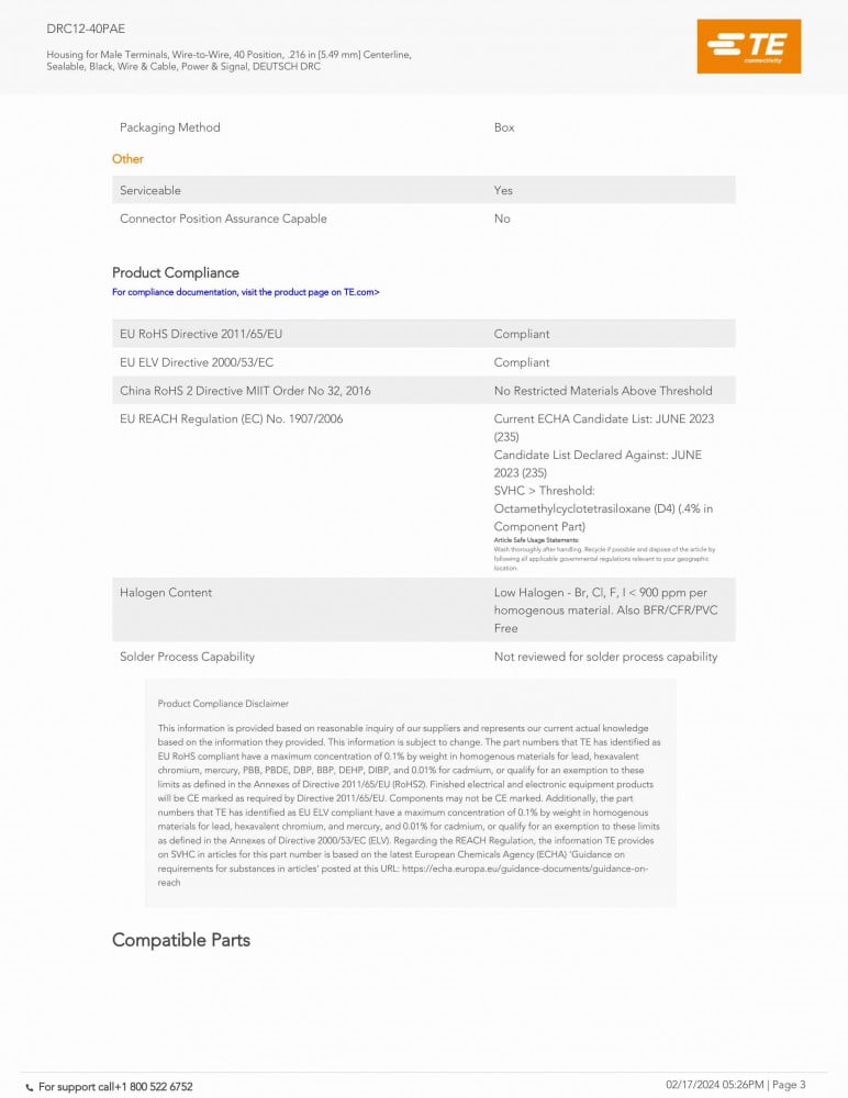 DRC12-40PAE technical document page 3