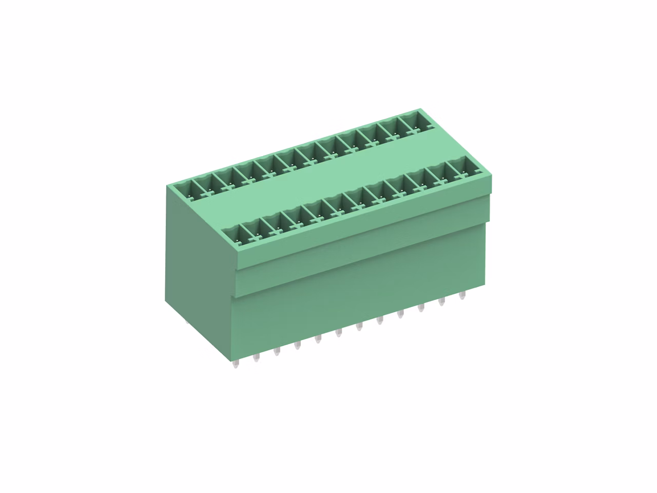 3.81mm Pitch Eurostyle Vertical PCB Header, 2 Rows, 12 Circuits for sale