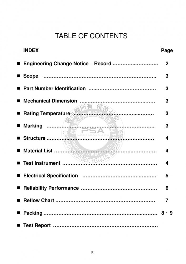 PSA 0603F-4R7K-2LRH specification page 2