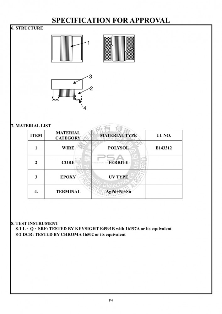 PSA 0603F-4R7K-2LRH specification page 5