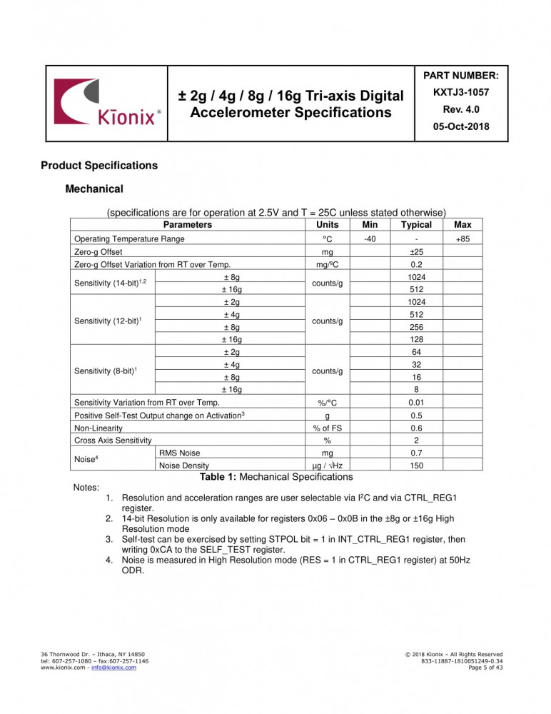 KXTJ3-1057-01 technical document page 5