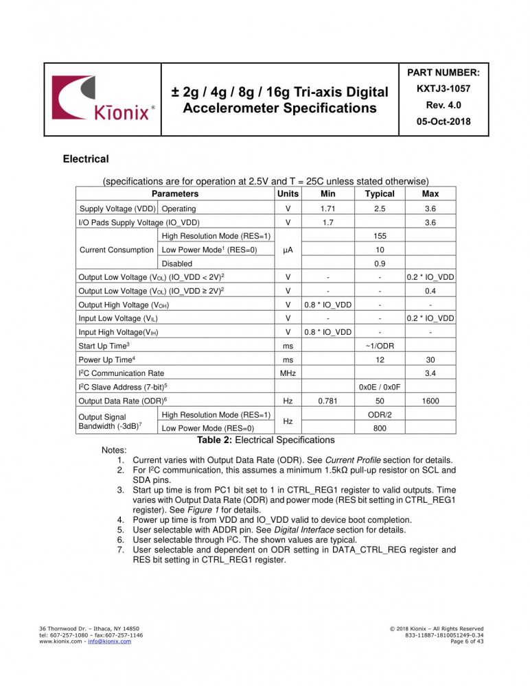 KXTJ3-1057-01 technical document page 6