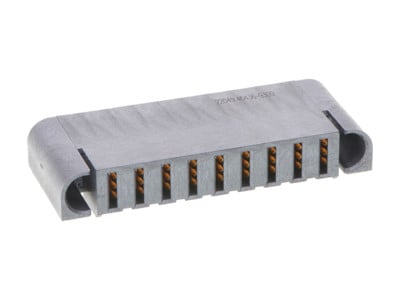 EXTreme Ten60Power Right-Angle Plug with Side Guides, 8 DC Power Circuits, Press Fit Tail