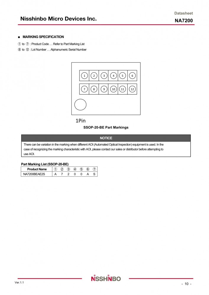 NA7200 technical document page 10