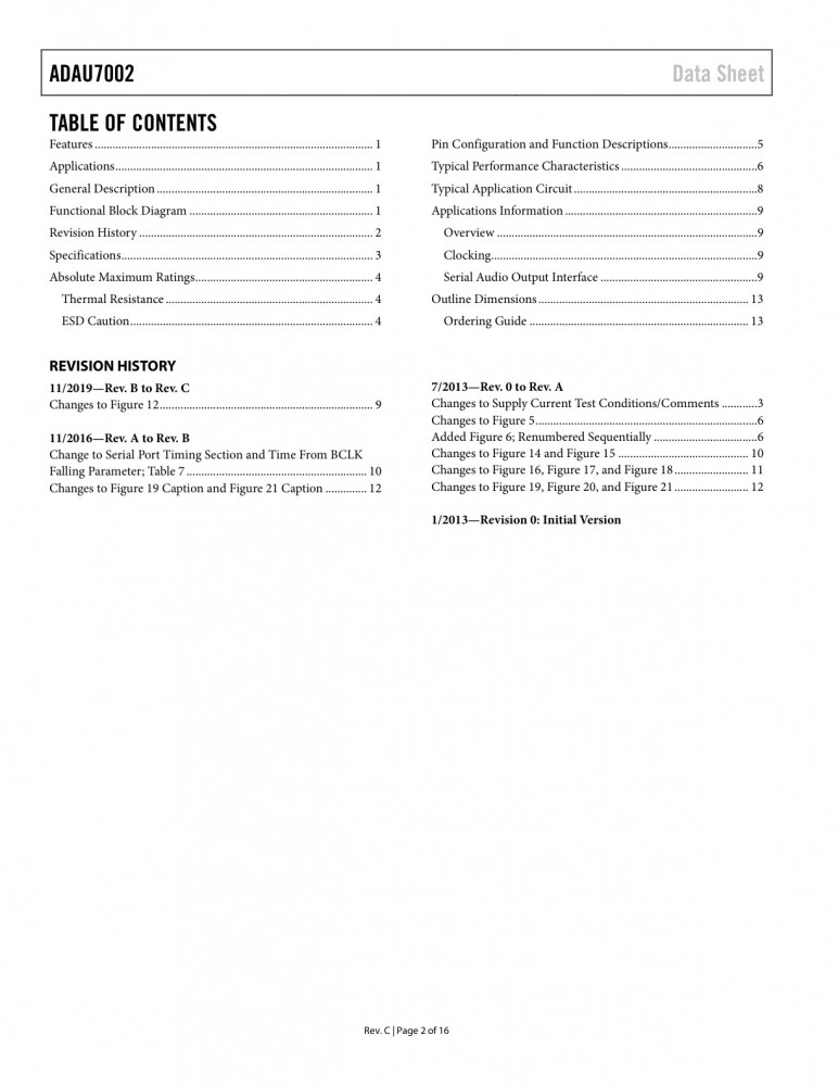 ADAU7002 datasheet page 2