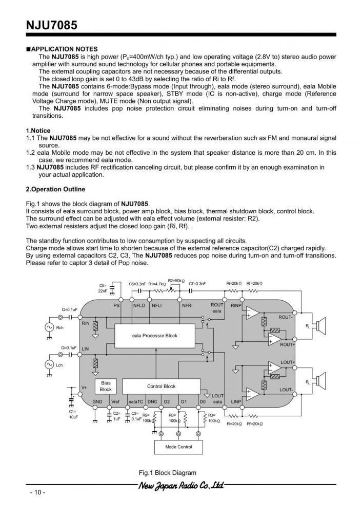 NJU7085 technical document page 10