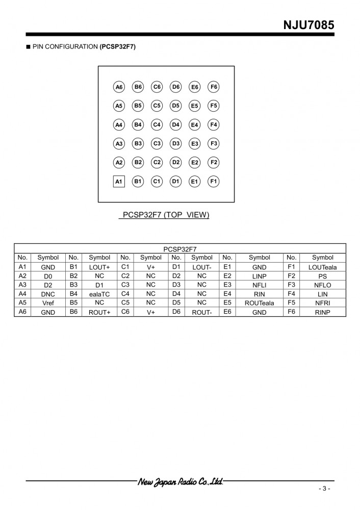 NJU7085 technical document page 3
