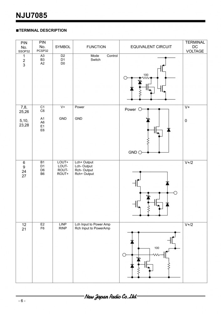NJU7085 technical document page 6