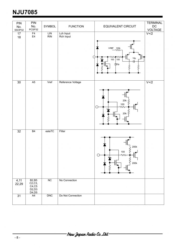 NJU7085 technical document page 8