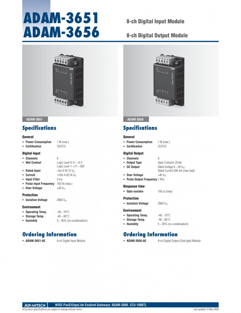 ADAM-3651 product documentation preview