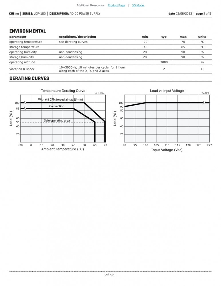 VOF-100-12 datasheet page 3