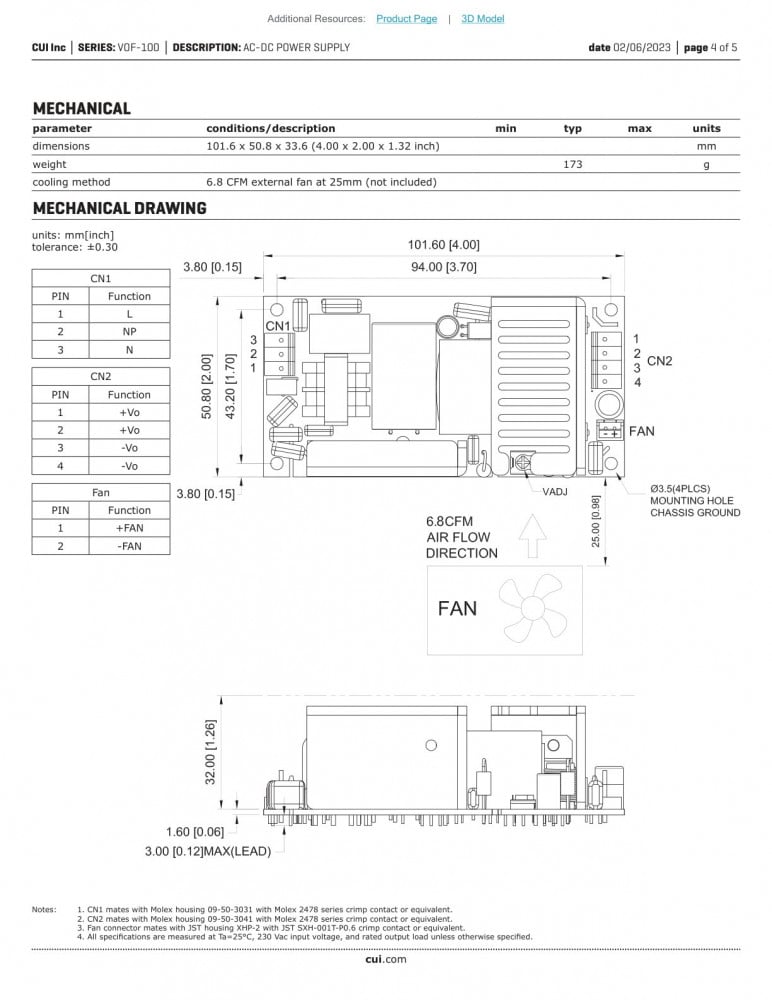 VOF-100-12 datasheet page 4