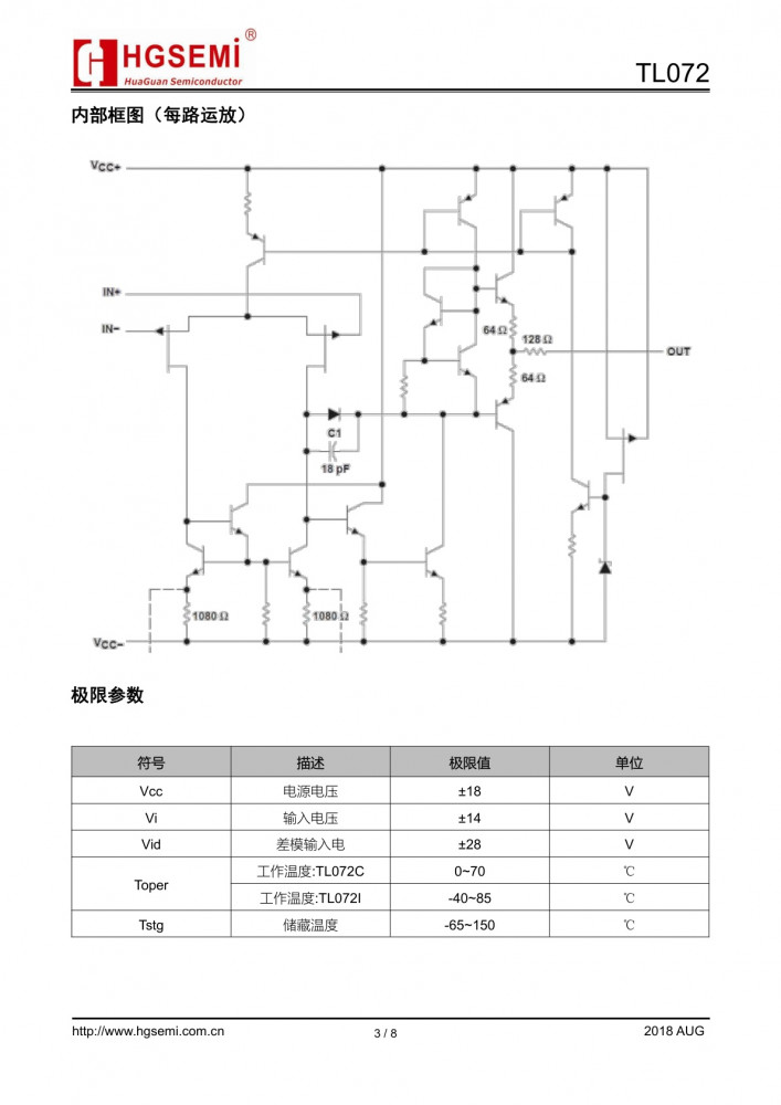 TL072CN datasheet page 3