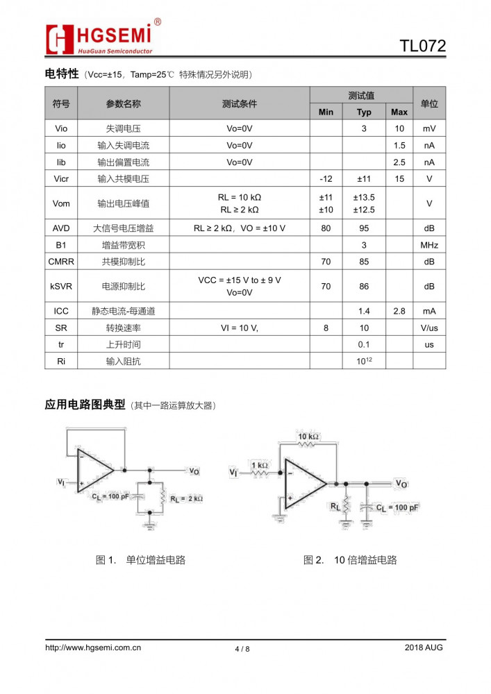 TL072CN datasheet page 4